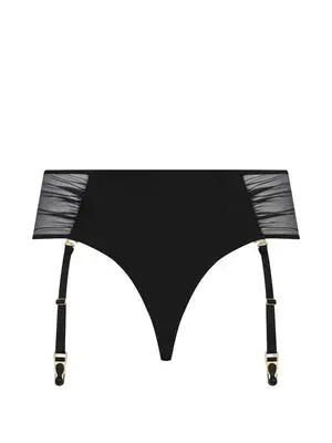 SCANDALE Nuit Fauve High-waist Suspender Thong