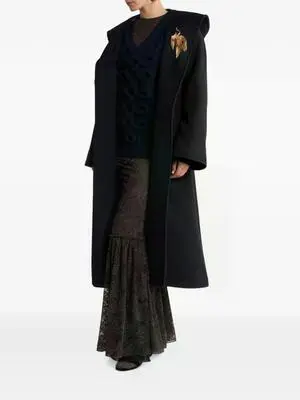 Etro Long Jersey Dress With Floral Lace