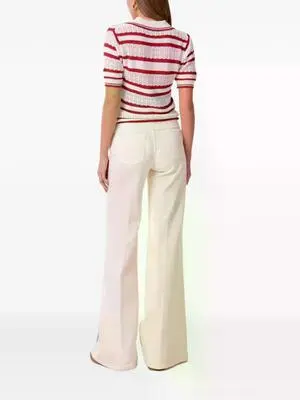 GAELLE PARIS Zip-fastening Flared Jeans - White
