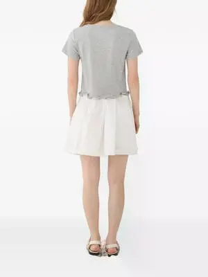 ELEH Scalloped-edge Short-sleeve T-shirt