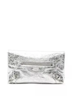 Balenciaga Le Cagole Metallic Clutch Bag