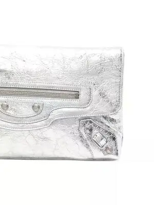 Balenciaga Le Cagole Metallic Clutch Bag