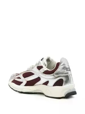 THE MERCER BRAND Re-run Metallic Leather Sneakers - Silver