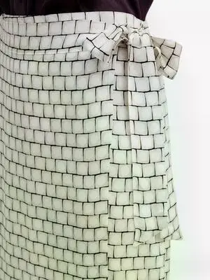 MARC AUREL Geometric-print Wrap Midi Skirt