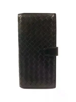 Bottega Veneta Intrecciato Lambskin Wallet - Black