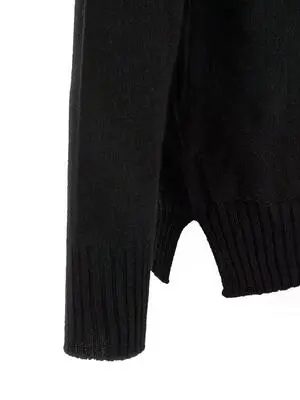MA'RY'YA Raglan-sleeve Side-slit Sweater