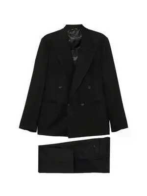 EPOCA Double-breasted Peak-lapel Suit - Black