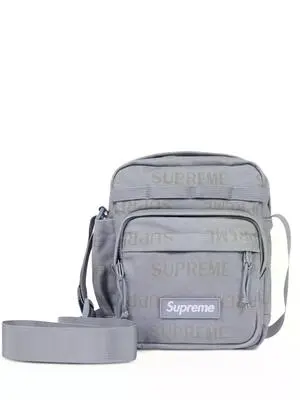 Supreme Logo-print Shoulder Bag - Grey