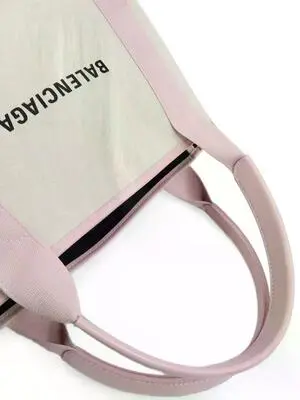 Balenciaga Navy Cabas Shoulder Bag - Neutrals