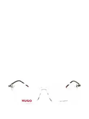 Hugo Rectangle-frame Glasses - Grey