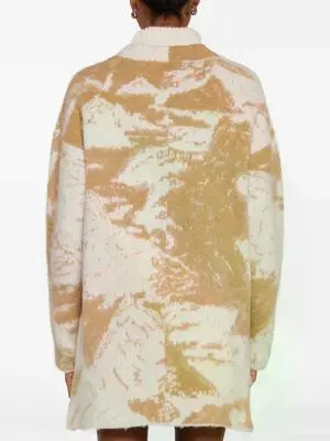 LANEUS Jacquard Boxy Cardigan