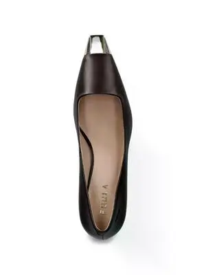 Furla Metal-tip Leather Pumps - Brown