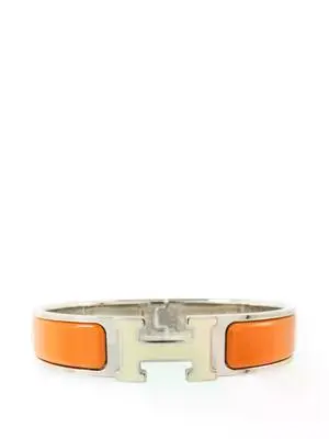 Hermès Clic H Enamel Bracelet - Silver