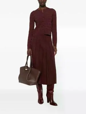 Tory Burch Monogram-pattern Midi Skirt