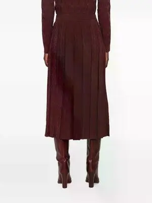 Tory Burch Monogram-pattern Midi Skirt