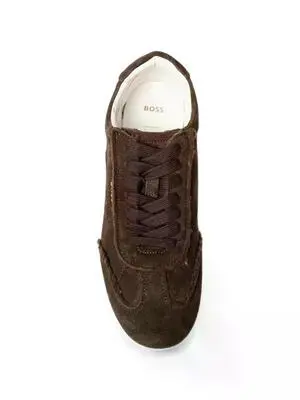 BOSS Suede Raw-edge Sneakers