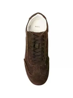 BOSS Suede Raw-edge Sneakers