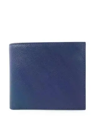 Prada Saffiano Leather Bifold Wallet - Blue