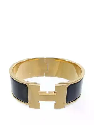Hermès Clic-clac H Enamel Bracelet - Gold