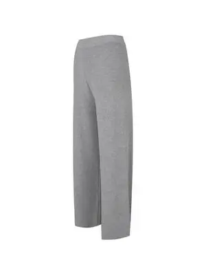 IZAAK AZANEI Ribbed-knit Straight-leg Trousers