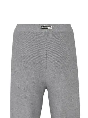 IZAAK AZANEI Ribbed-knit Straight-leg Trousers