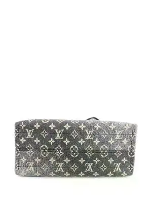 LOUIS VUITTON Mm On The Go Jaguar Denim Tote Bag