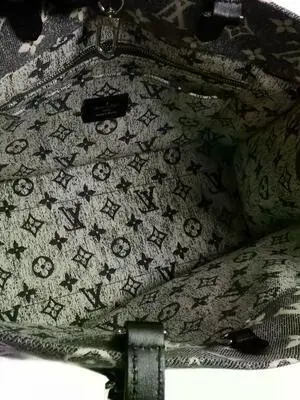 LOUIS VUITTON Mm On The Go Jaguar Denim Tote Bag