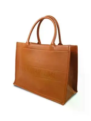 Dior Small Book Tote Embossed-logo Tote Bag