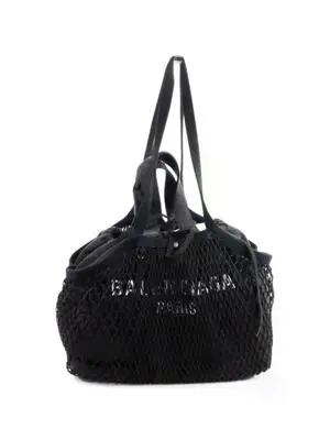 Balenciaga Medium 24/7 Denim Tote Bag - Black