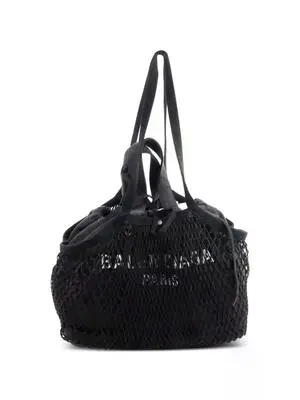 Balenciaga Medium 24/7 Denim Tote Bag - Black