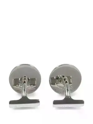 Bally Striped Round Cuff Links
