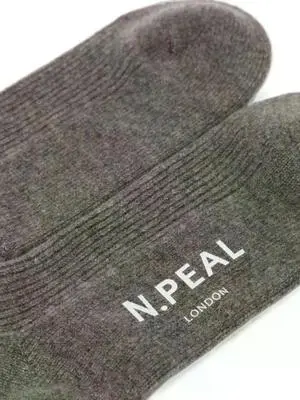 N.peal Ribbed-knit Socks - Grey
