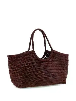 Dragon Diffusion Big Nantucket Woven Leather Shoulder Bag