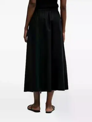 BENETTON Elasticated Gathered Midi Skirt