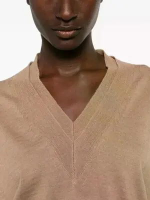Erika Cavallini V-neck Drop-shoulder Sweater
