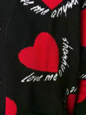 Amiri Hearts Intarsia Cardigan