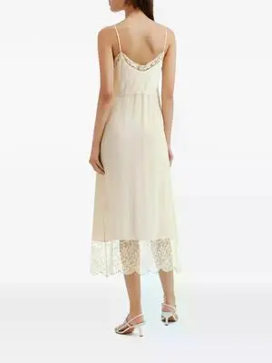 Simone Rocha Lace-trim Slip Midi Dress