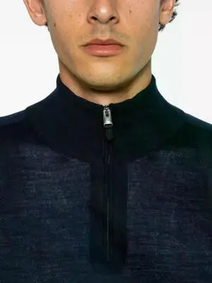 Canali Quarter-zip Knitted Sweater