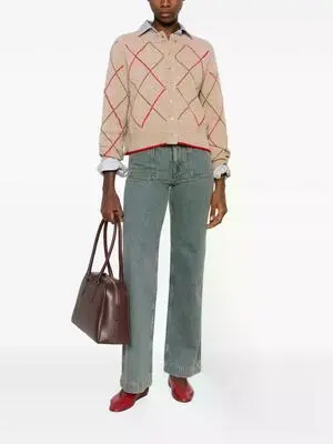 MOISMONT Argyle-knit Cardigan