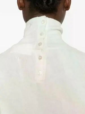 Erika Cavallini Boris Button-back Roll-neck Sweater - Neutrals