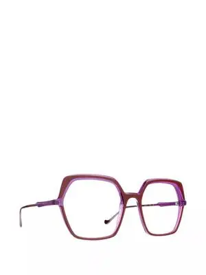 CAROLINE ABRAM Nataliya Geometric-frame Glasses - Red