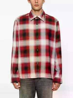 Amiri Logo-embroidered Checked Shirt