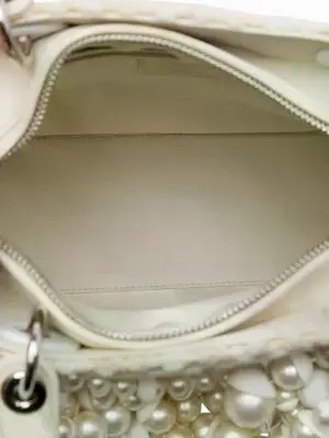 Dior 2012 Medium Tweed Pearl Lady Satchel