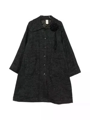 Soh Floral-applique Single-breasted Coat