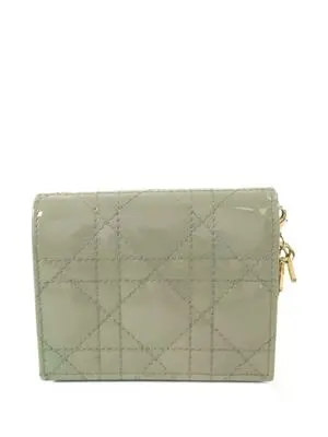 Dior Cannage Gardenia Wallet - Grey