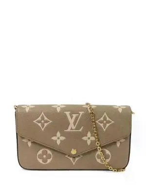 LOUIS VUITTON Felicie Chain Clutch Bag - Neutrals