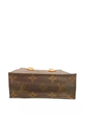 LOUIS VUITTON Petit Sac Plat Monogram Canvas Tote Bag