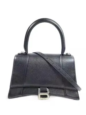 Balenciaga Hourglass Top Crossbody Bag - Black