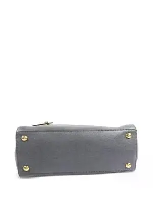 Fendi 2 Jours Leather Tote Bag - Grey