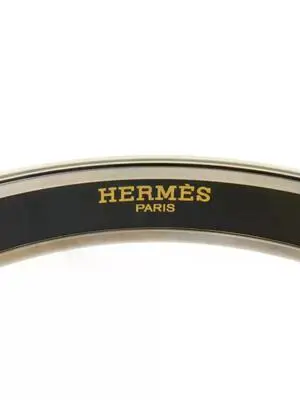 Hermès Pm Caleche Enamel Bangle - Silver
